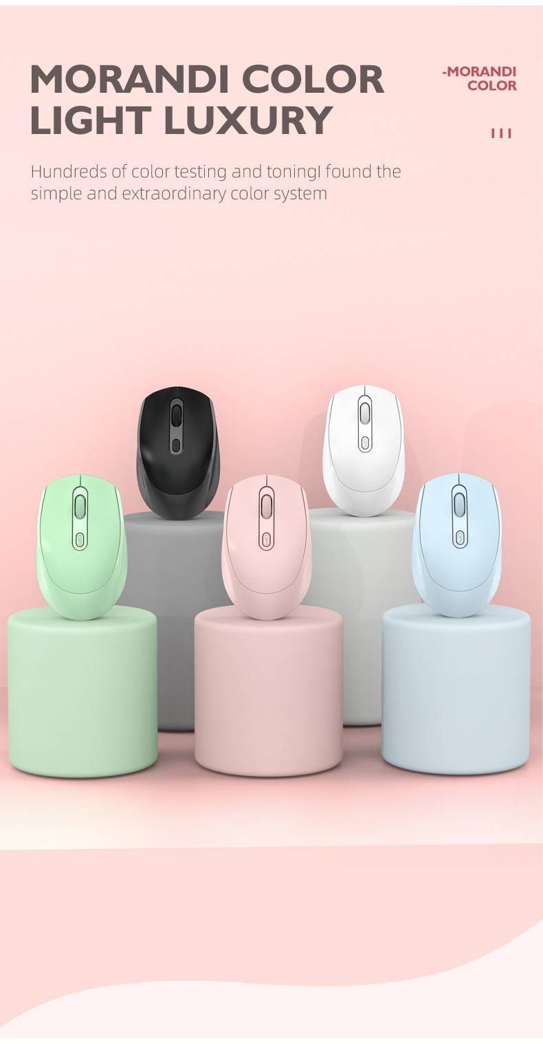 BLUETOOTH 5.2 + 2.4GHZ RECHARGEABLE WIRELESS MOUSE WITH SILENT OPTICAL ...