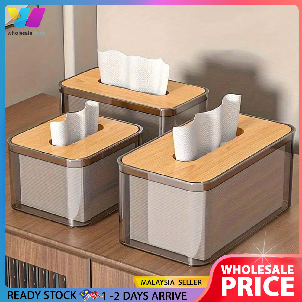 WHOLESALE | Wooden Bamboo Tissue Box Holder Tissue Container Kotak Tisu ...