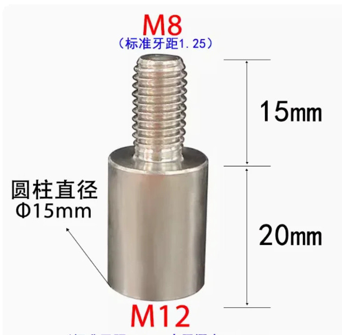 SUS304 Stainless Steel Cylinder Spacer | M6 M8 M10 M12 Male to Female ...
