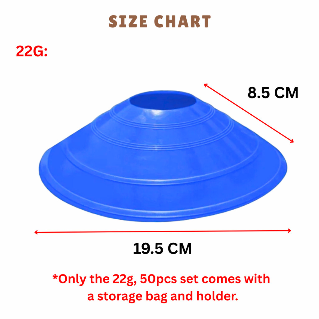 50pcs Agility Cone Kon Bola Sepak Football Soccer Sport Training Cones ...
