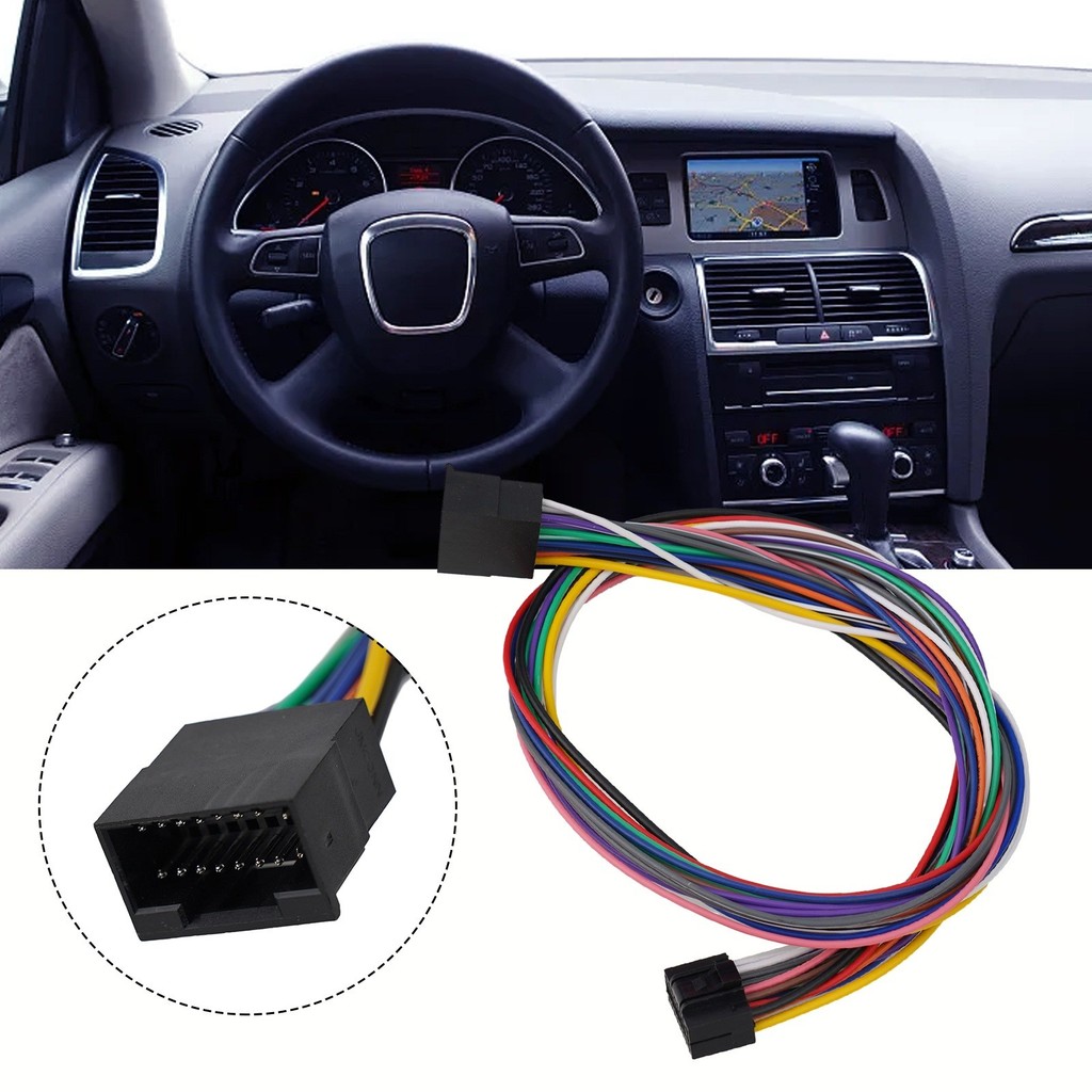 {Dalam Stok}16Pin Car Stereo Radio ISO Wire Harness Extension 60cm ...