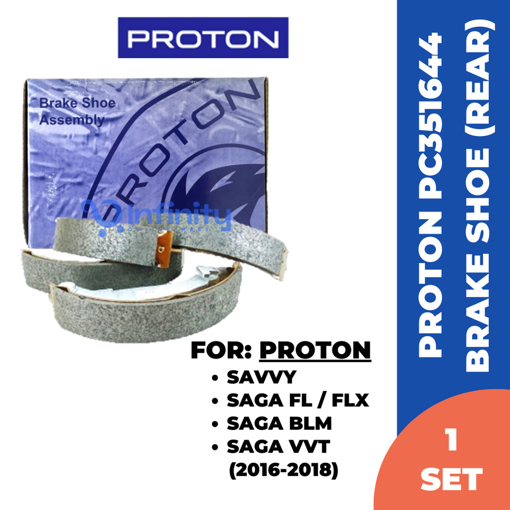 PROTON Rear Lining Brake Shoe For Proton Saga Blm/ Fl/ Flx/ Saga Vvt ...