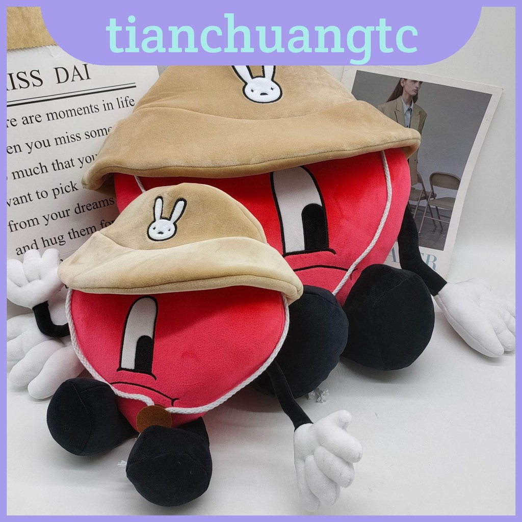 Bad Bunny Heart-shaped Plushie Made Of High-quality Soft Skin-friendly ...