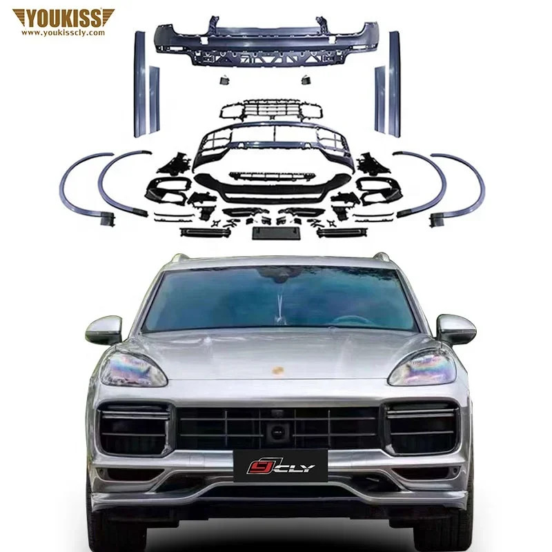 Genuine Body Kits For 2018+ Porsche Cayenne 9Y0 9YA Upgrade Turbo Front Car Bumpers Grille Door ...