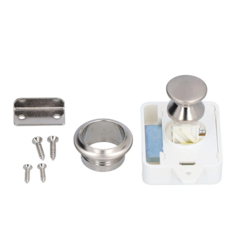 Cabinet Push Button Catch Lock RV Push Button Keyless 26mm Hole White ...