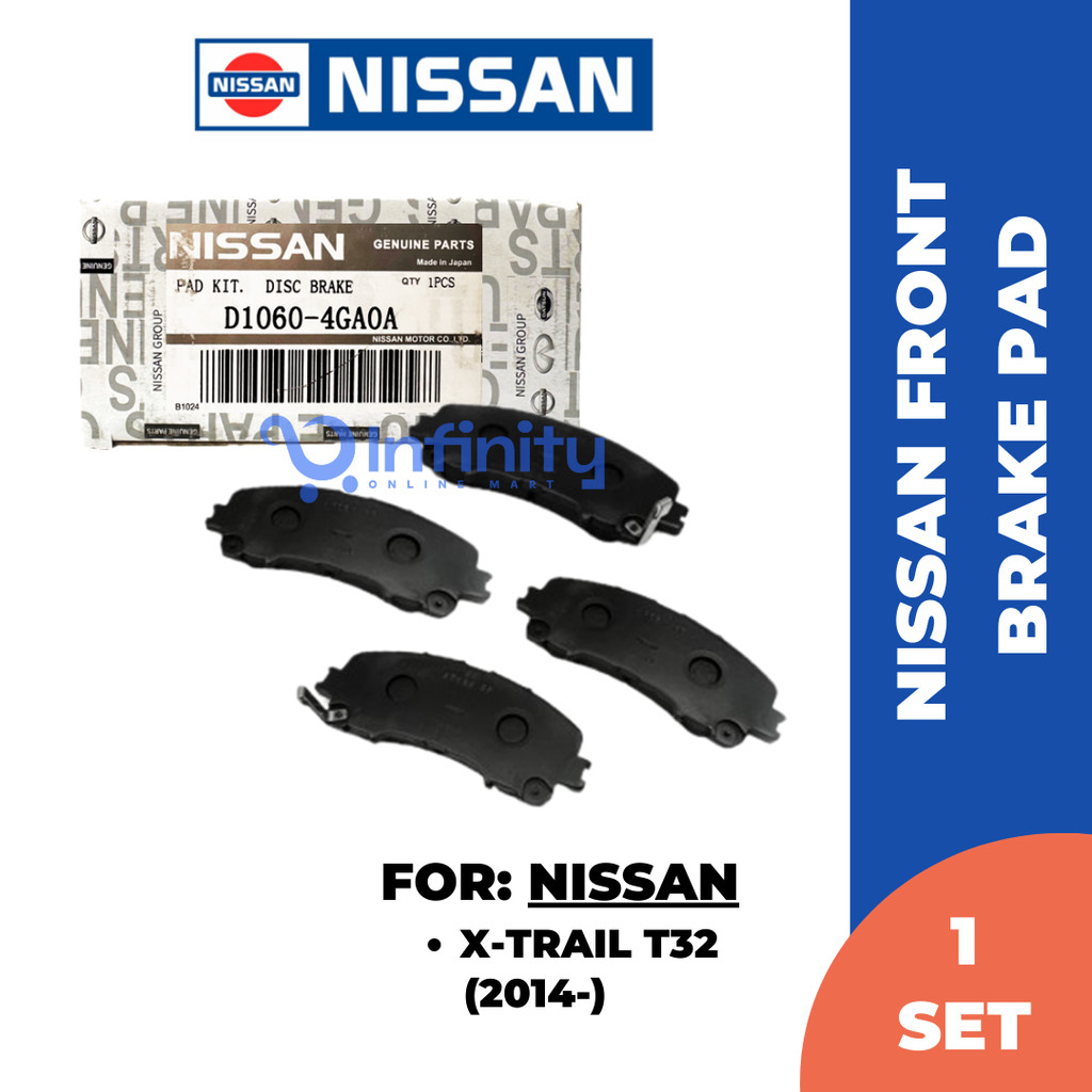 NISSAN Front Disc Brake Pad For Nissan X-Trail T32L (D1060-4GA0A ...