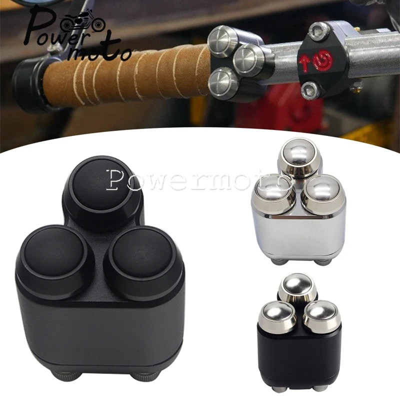 Motorcycle 3-Button Switches Cafe Racer 25mm 22mm Handlebar Switch For ...