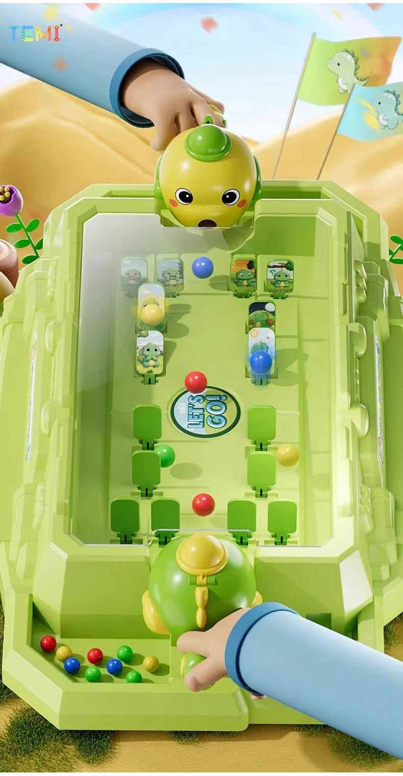 ⭐ Malaysia dalam stok ⭐ TEMI Two Person Dinosaur Pinball Game Machine Children's Dinosaur ...