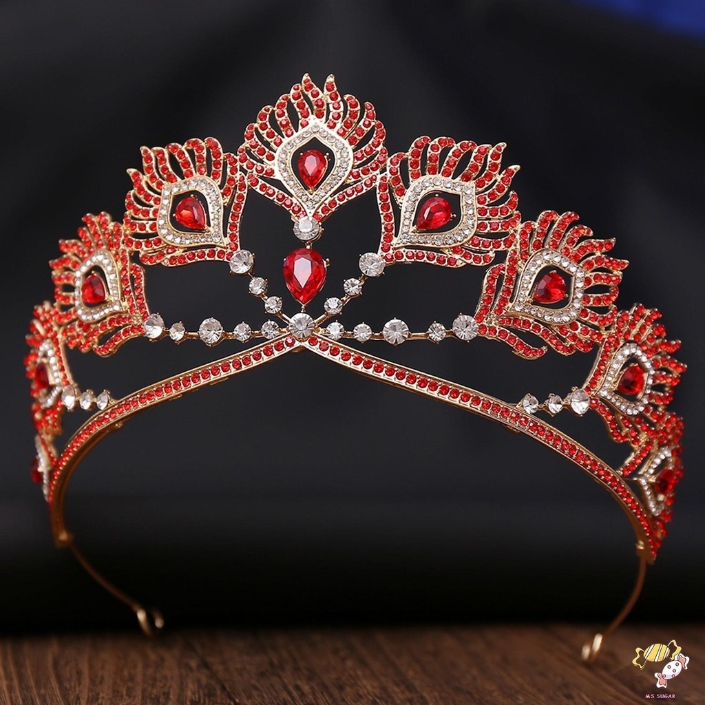 Adult Princess Crown with Rhinestone Wedding Full Glittering Crown ...