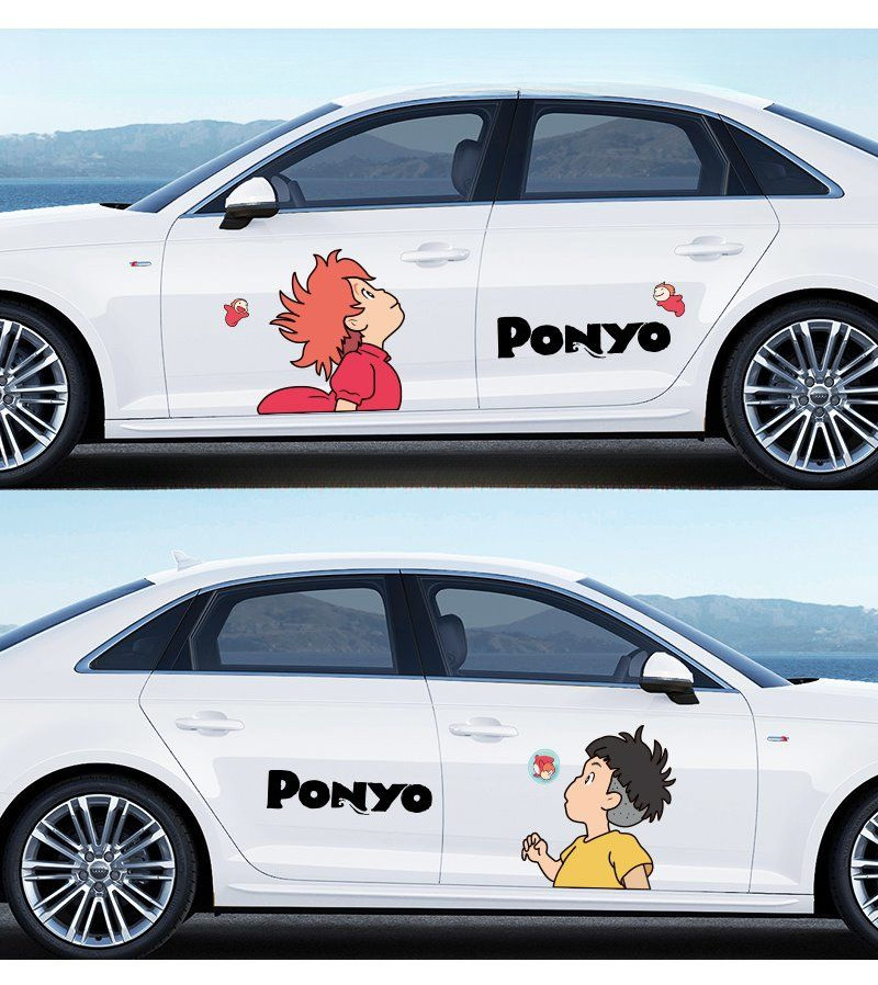 Motorcycle Electric Motorcycle Car Sticker Cartoon Sosuke Ponyo Window ...