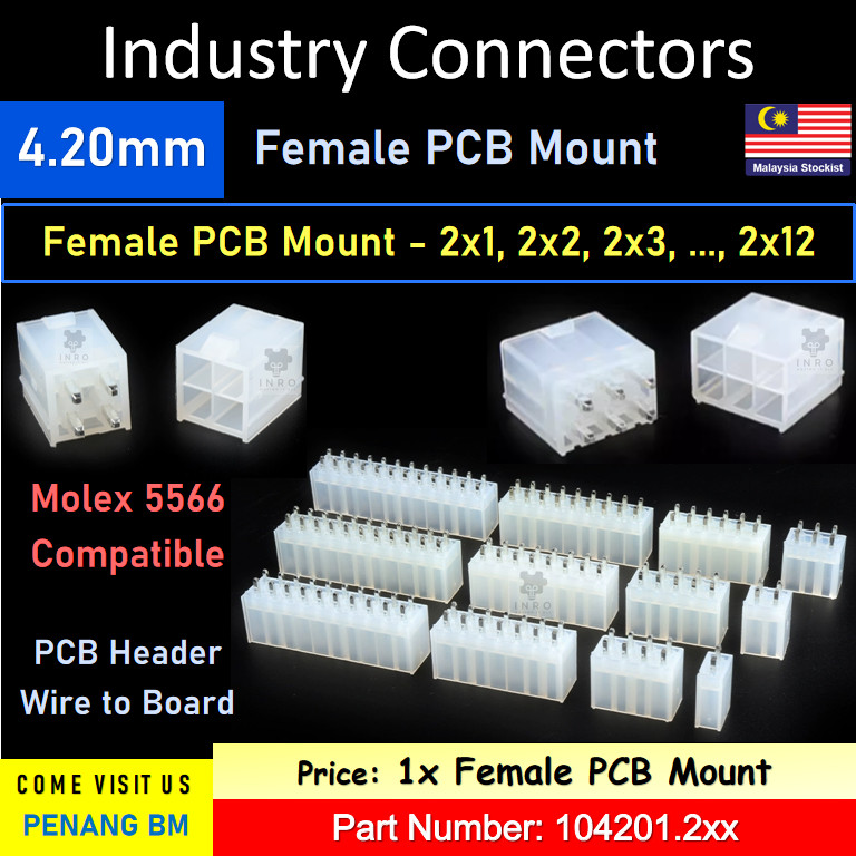[PCB Mount PCB Header] [Price = 1 unit] Molex Mini-Fit Jr. 2 To 24 Pin ...