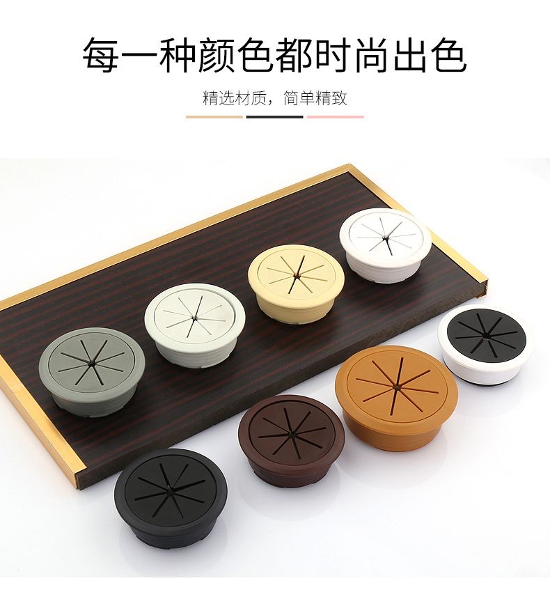 Computer Desk Cable Hole Cover Decorative Ring for Power Cord Board ...