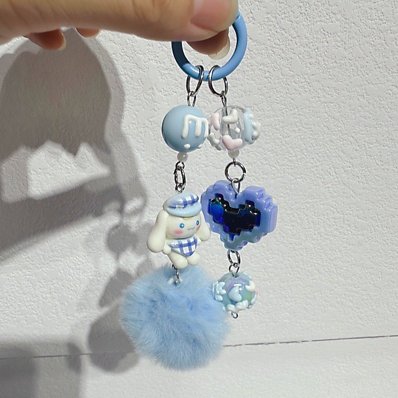 Sanrio Hello Kitty Melody Hairball Phone Chain Camera Pendant Kuromi ...