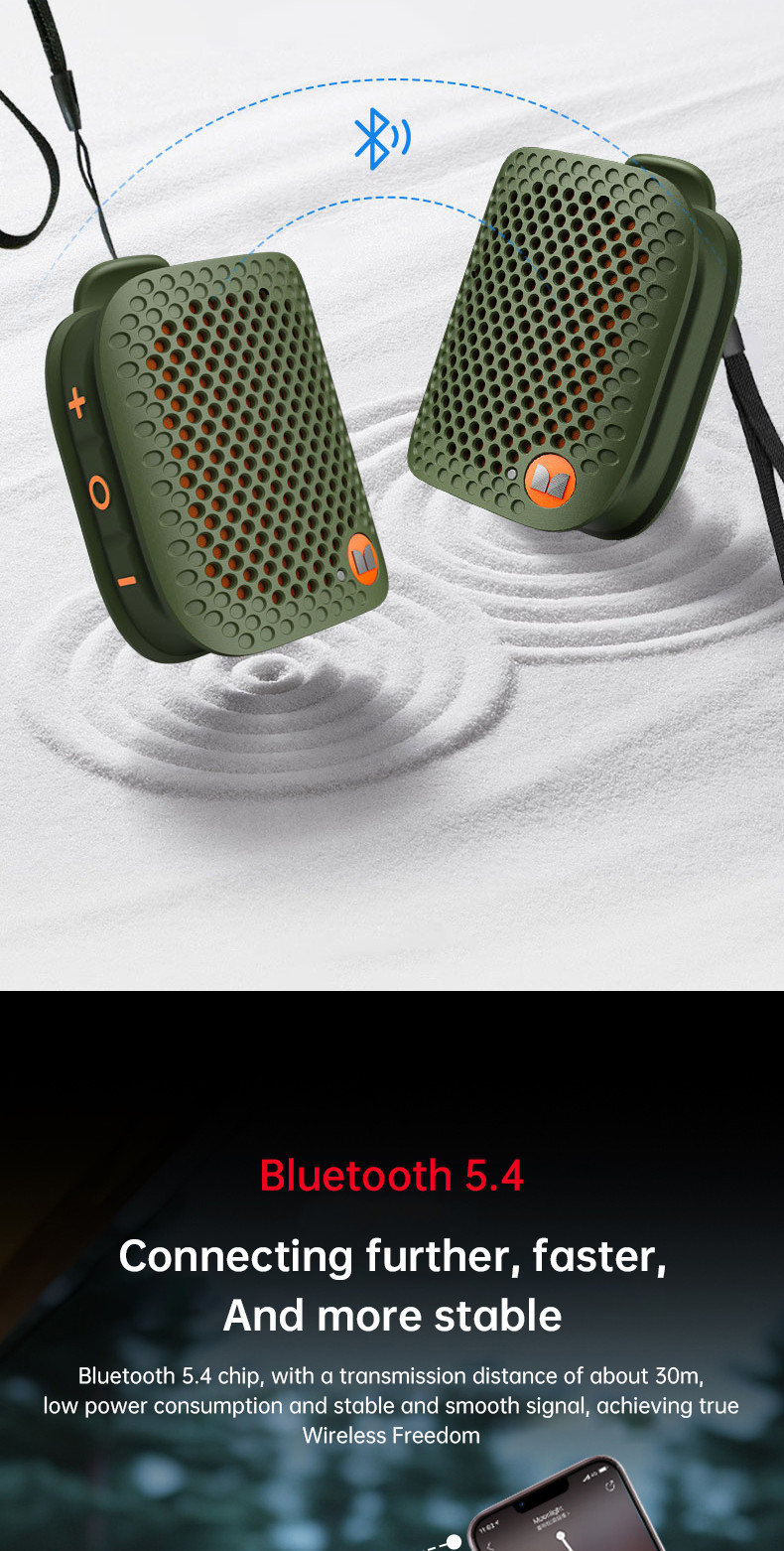 Monster M3 Bluetooth Speaker Wearable Portable Magnetic Clip-on ...