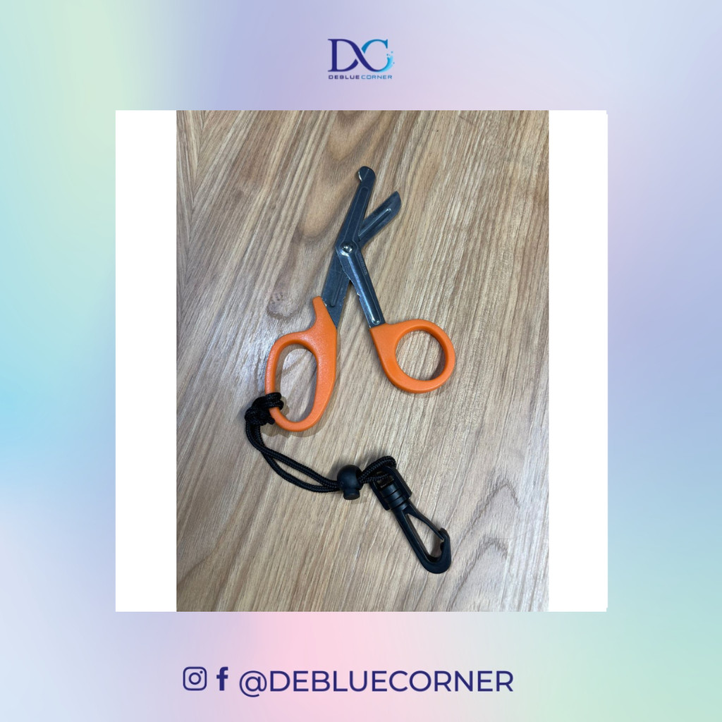 DIVEDIY Heavy Duty Scissors With Snap Clip (Scuba Diving Accessories ...
