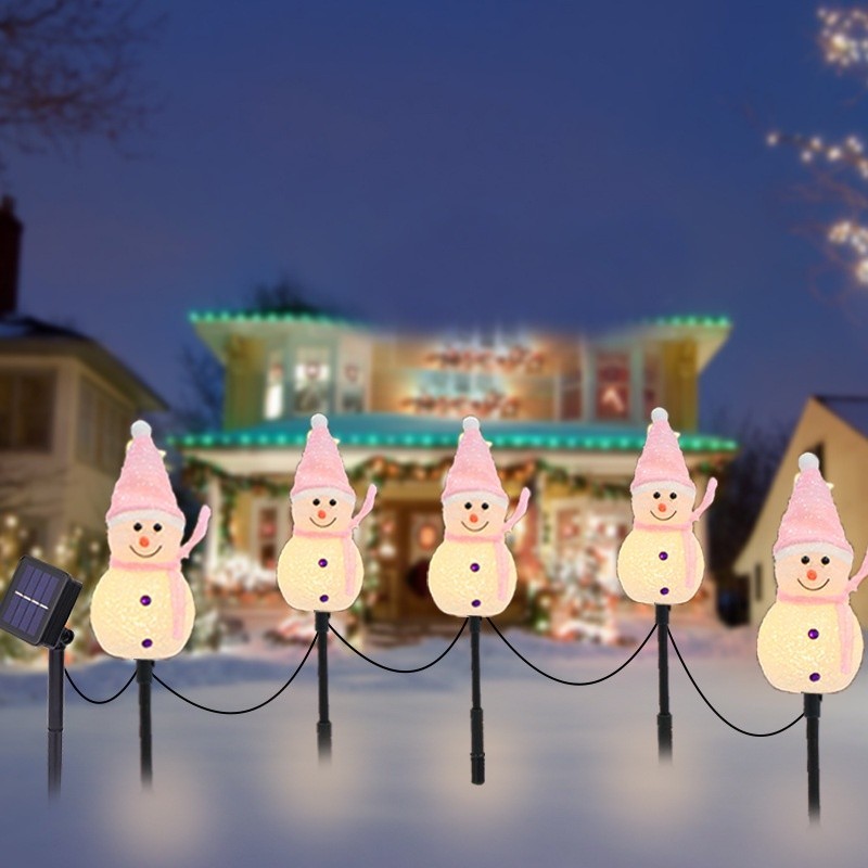 Solar Christmas Snowman Light Led Solar Garden Lights Cute Snowman ...