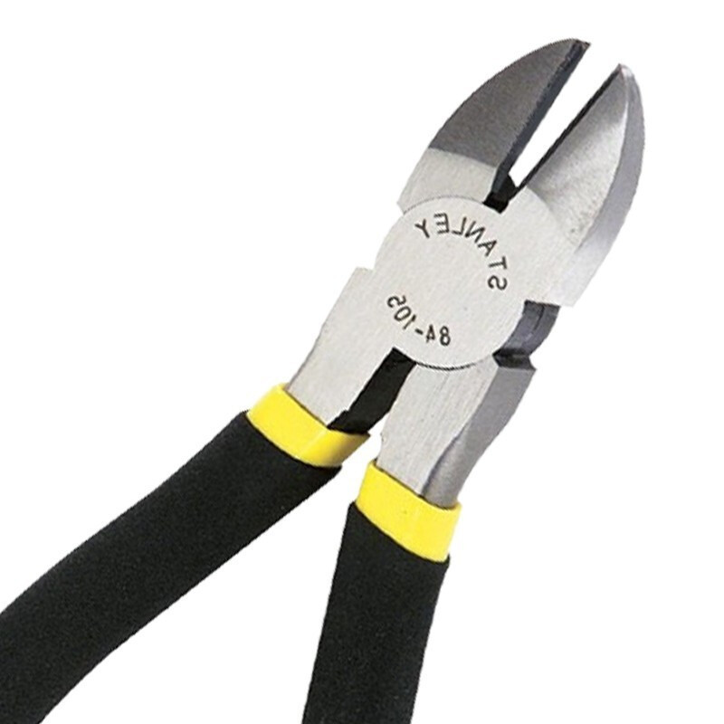 STANLEY 5In Black Double Plastic Handle Slant Nose Pliers Hand Tools ...