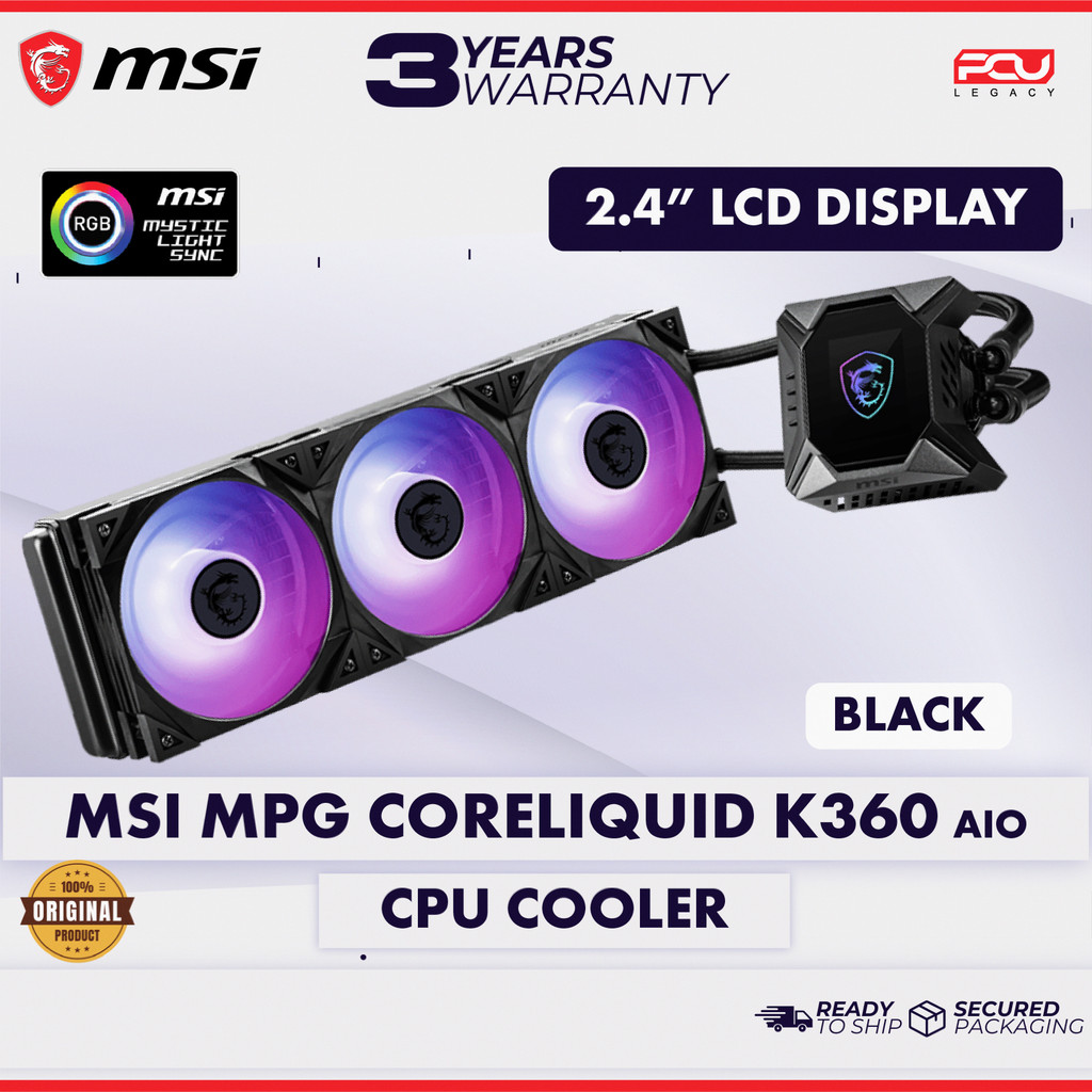 MSI MPG CORELIQUID K360 LIQUID COOLER WITH LCD DISPLAY (3 YEARS WARRANTY) | Shopee Malaysia