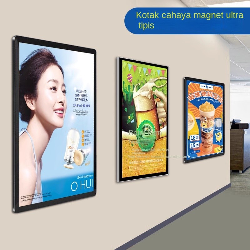 Round Corner Magnetic Light Box Billboard Elevator Signboard Ultra-Thin ...