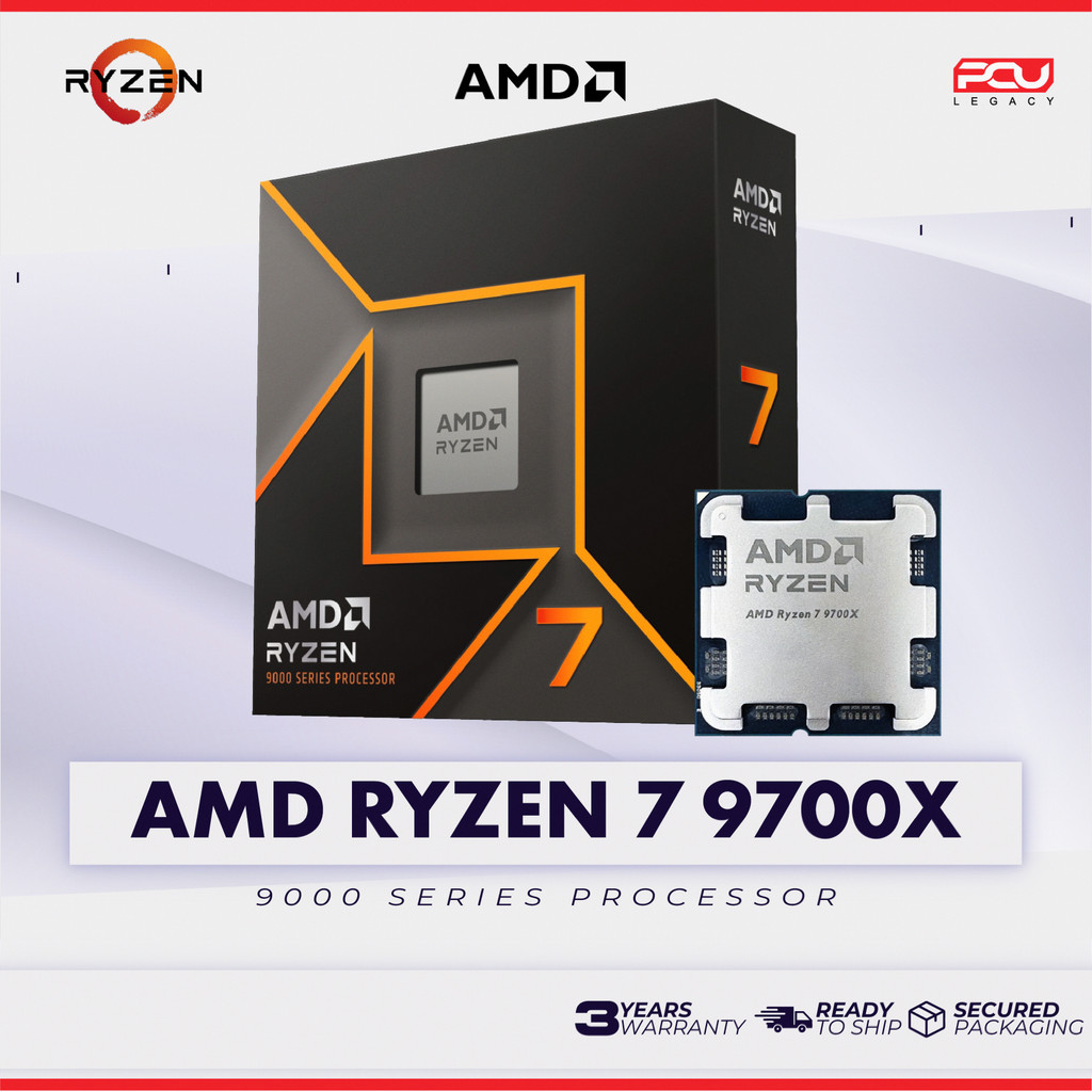 AMD RYZEN 7 9700X 32MB 3.8GHz UP TO 5.5Ghz CACHE AM5 PROCESSOR MPK UNIT - 3 YEARS WARRANTY ...