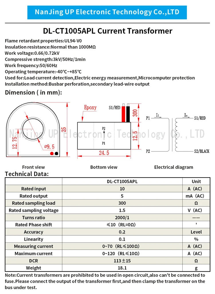 NJXS Micro Current Transformer 5A 10A 20A 30A 50A 60A PCB Mount CT AC ...