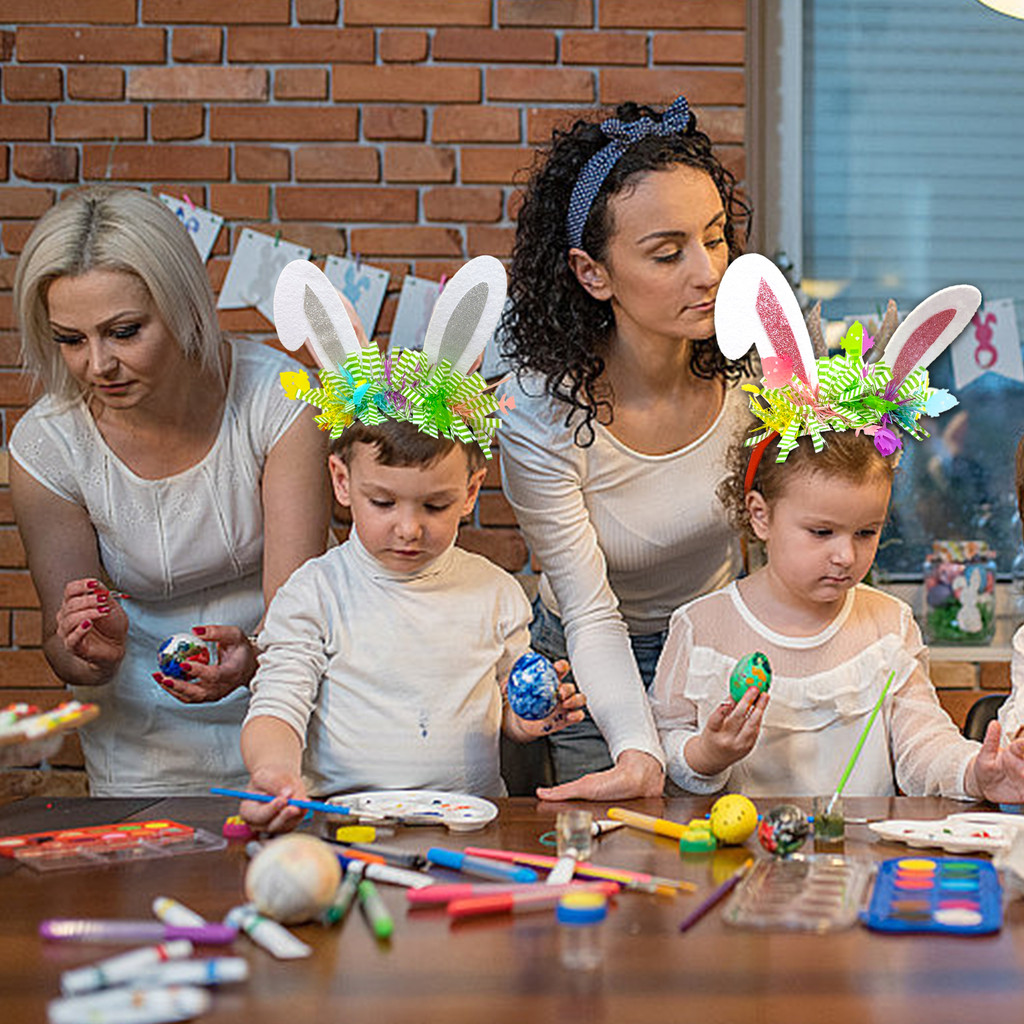 Cartoon Rabbit Ear Color Bar Headband - Vibrant Resurrection Rabbit ...
