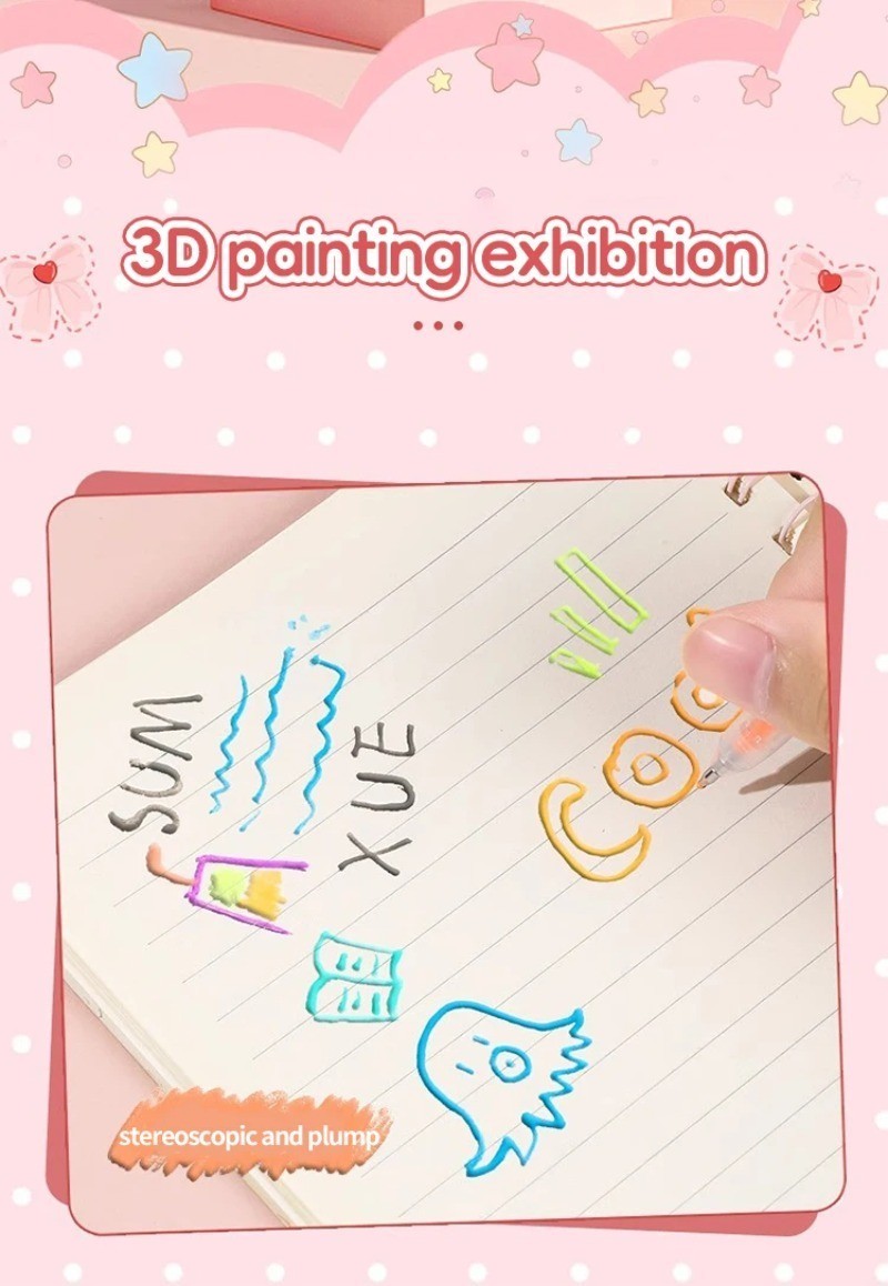 6/8/12/18/24 Colors 3D Jelly Pens Handwriting Pens for Writing Notes ...