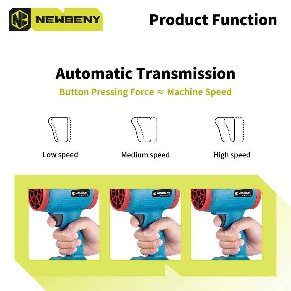 NEWBENY N1s 150M/S Cordless Electric Turbo Blowers Jet Fan Violent Car ...