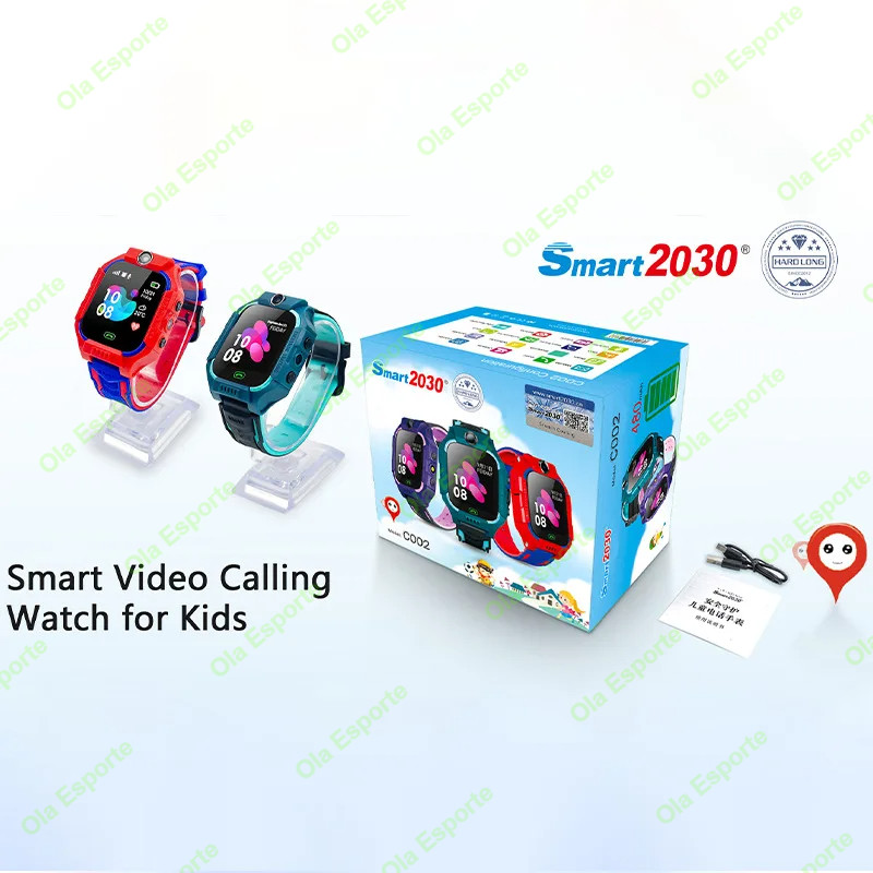 New Kids Smart Watch 2024 SOS GPS Track Sim Card Smartwatch Phone Camera Voice Chat Photo Boy ...