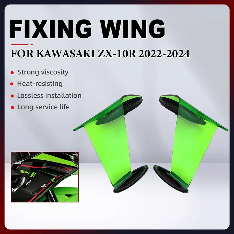 Motorcycle Fixed Wind Wing Spoiler For Kawasaki ZX10R ZX 10R ZX-10R ...