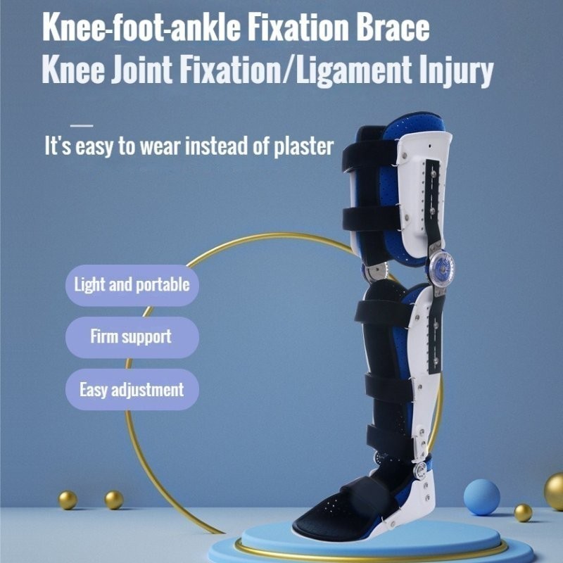 New Adjustable Angle Height Knee Ankle Foot Orthosis Brace Thigh Knee ...