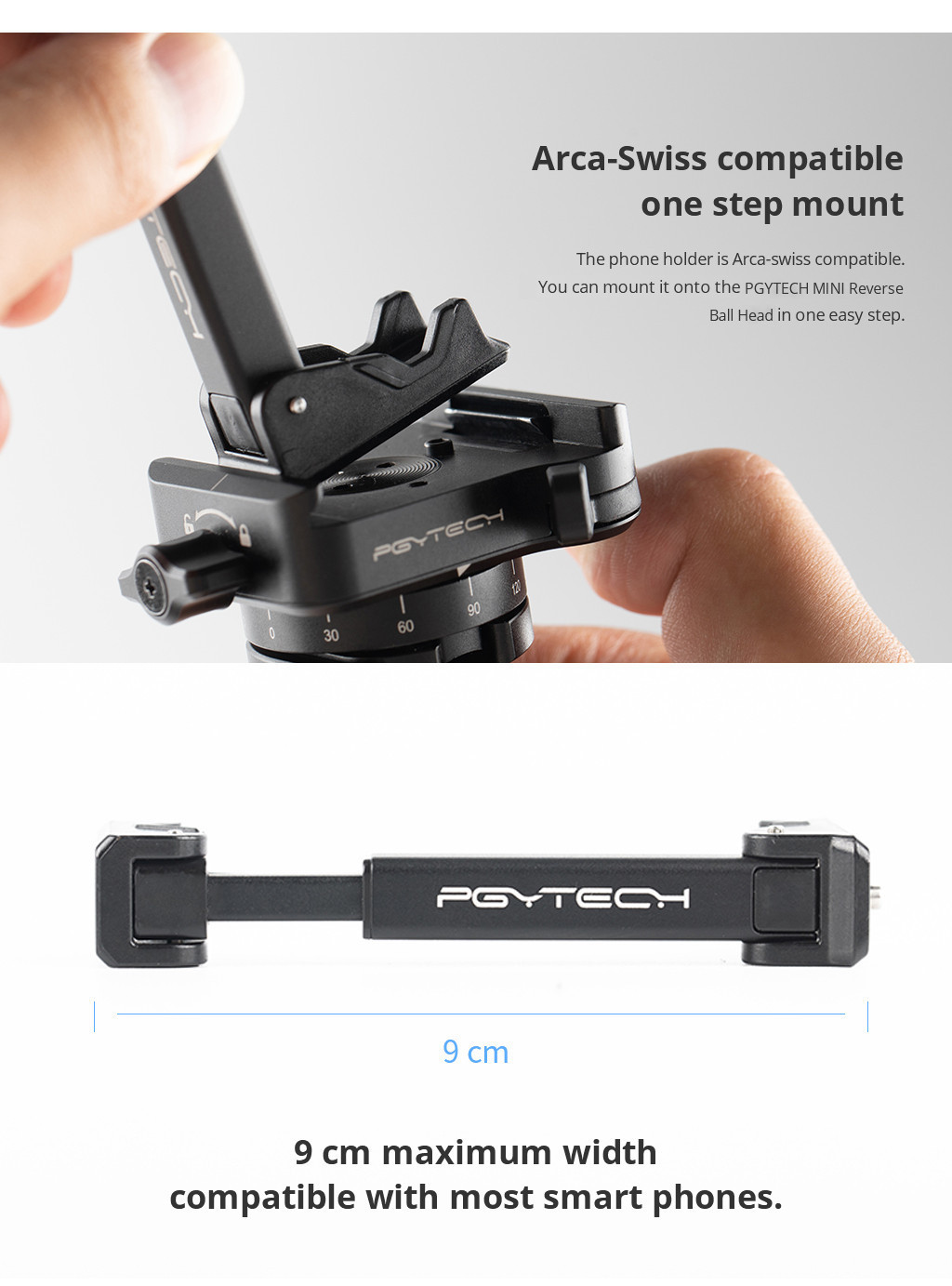 PGYTECH Mini Mobile Clamp Universal Cold Shoe Mount For Vlogging ...