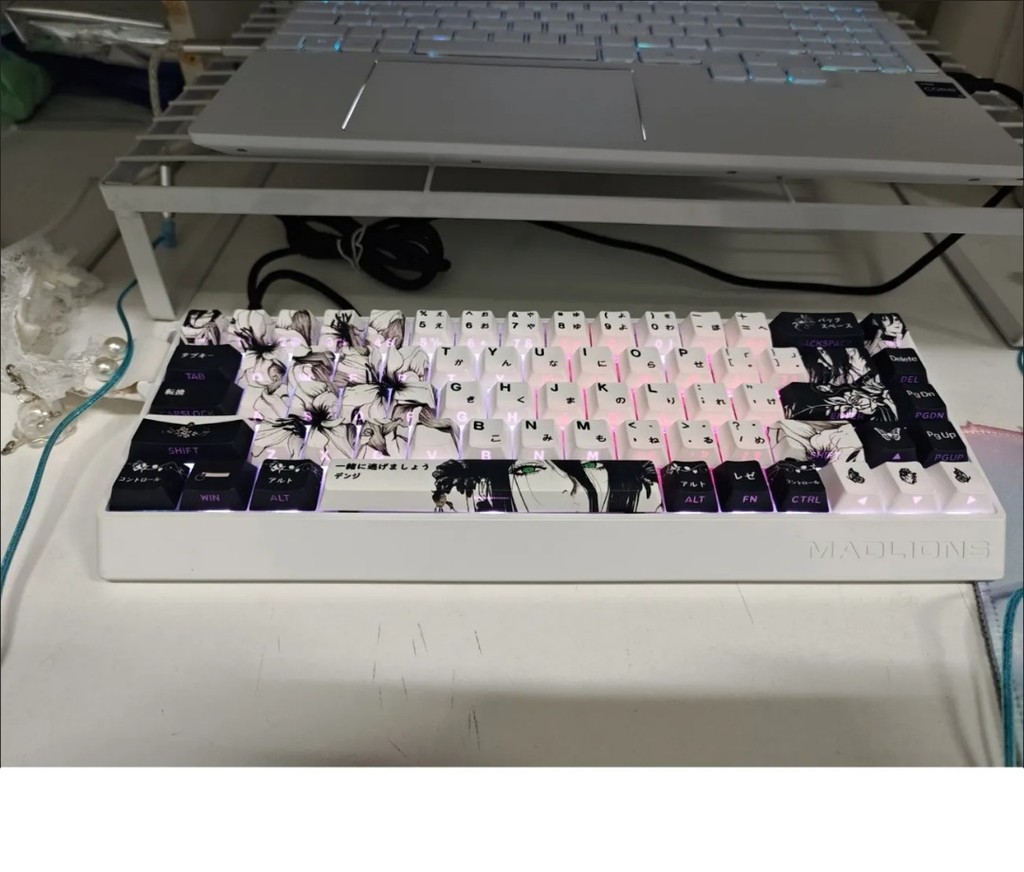 Reze Keycap Cherry Profile 82/130 Keys PBT Letter Side-printed LED ...