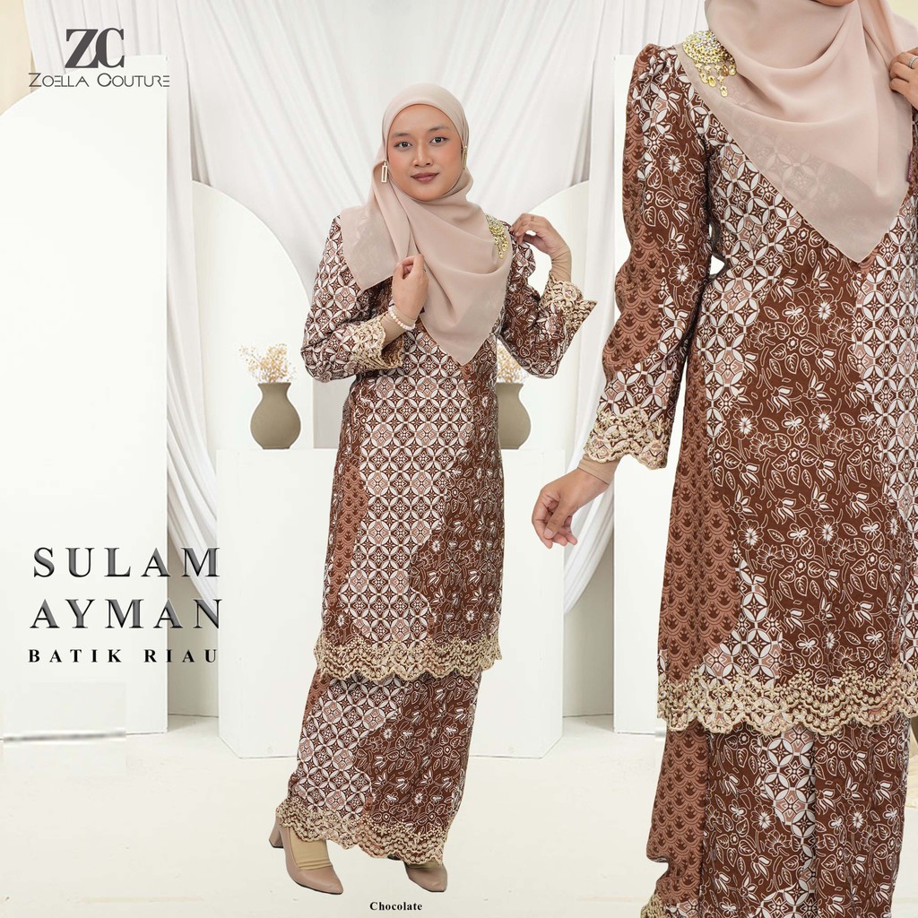 NEW! KURUNG BATIK RIAU SULAM AYMAN PLUS SAIZ S TO 5XL RAYAN 2024 ...