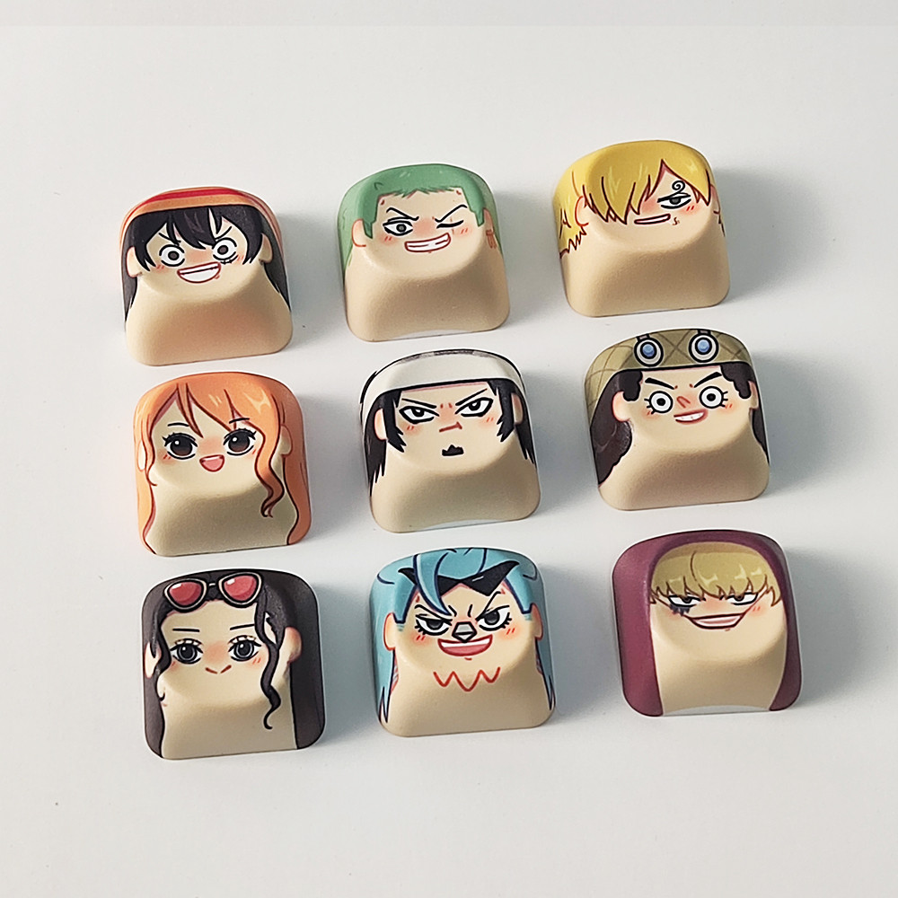One Piece Keycaps MOA Profile PBT Five-sided Dye Sublimation Luffy Zoro ...