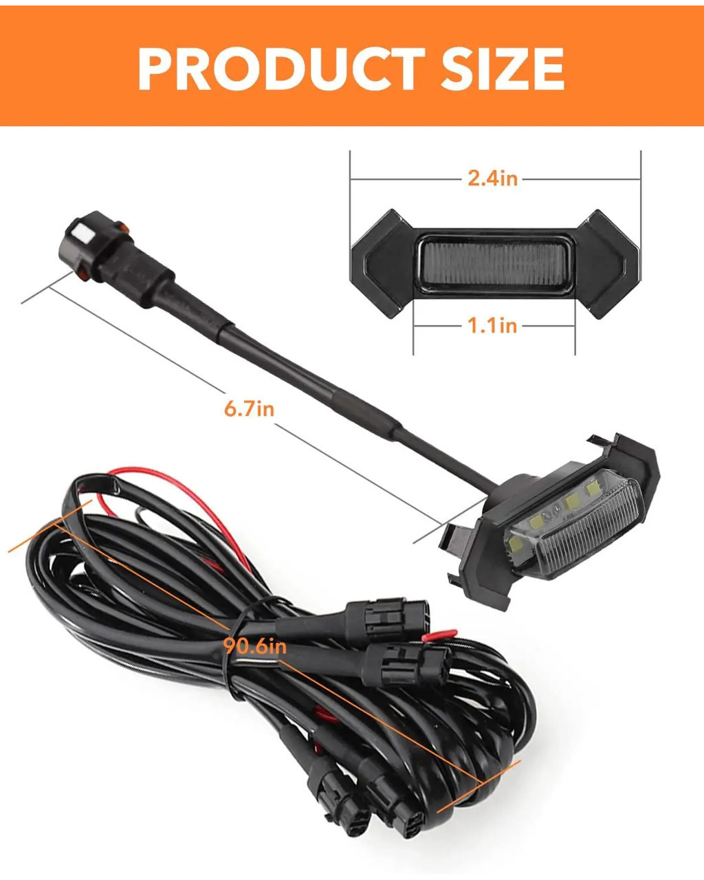 4PCS Car LED Grille Strobe Light Warning Daytime Running Lamp Grid DRL ...