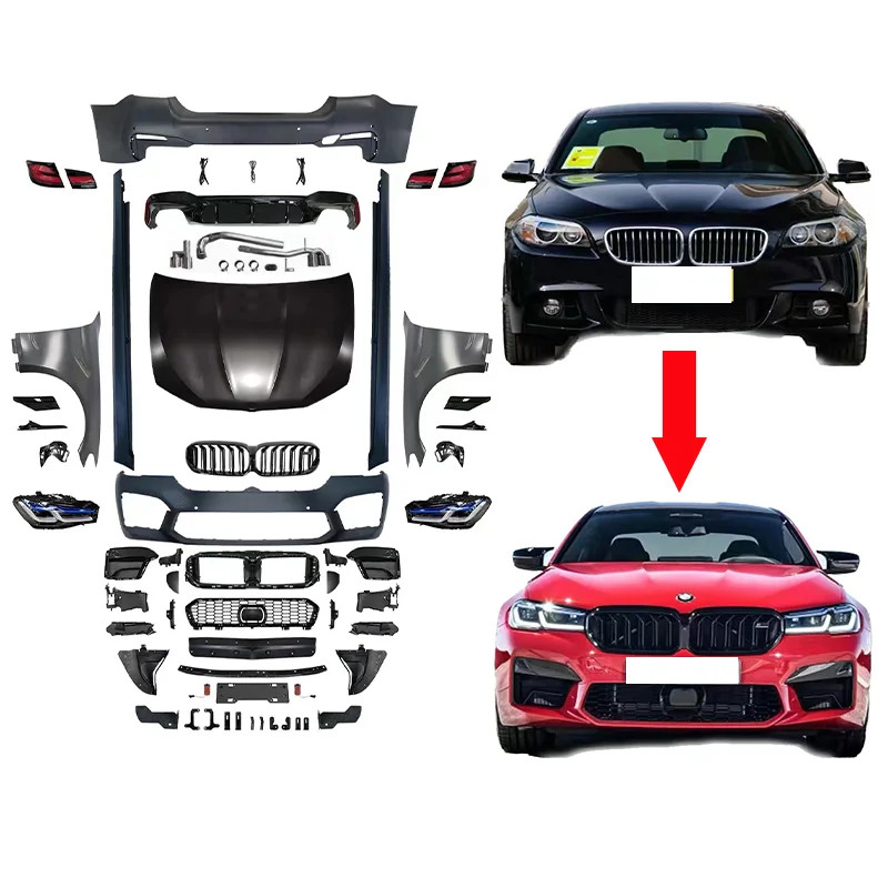 For BMW 5 Series F10 Modified M5 front bumper with grill for BMW Body ...