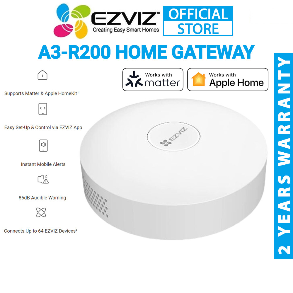 EZVIZ A3-R200 Smart Home Gateway Works with T1C PIR Sensor T2C OPEN ...