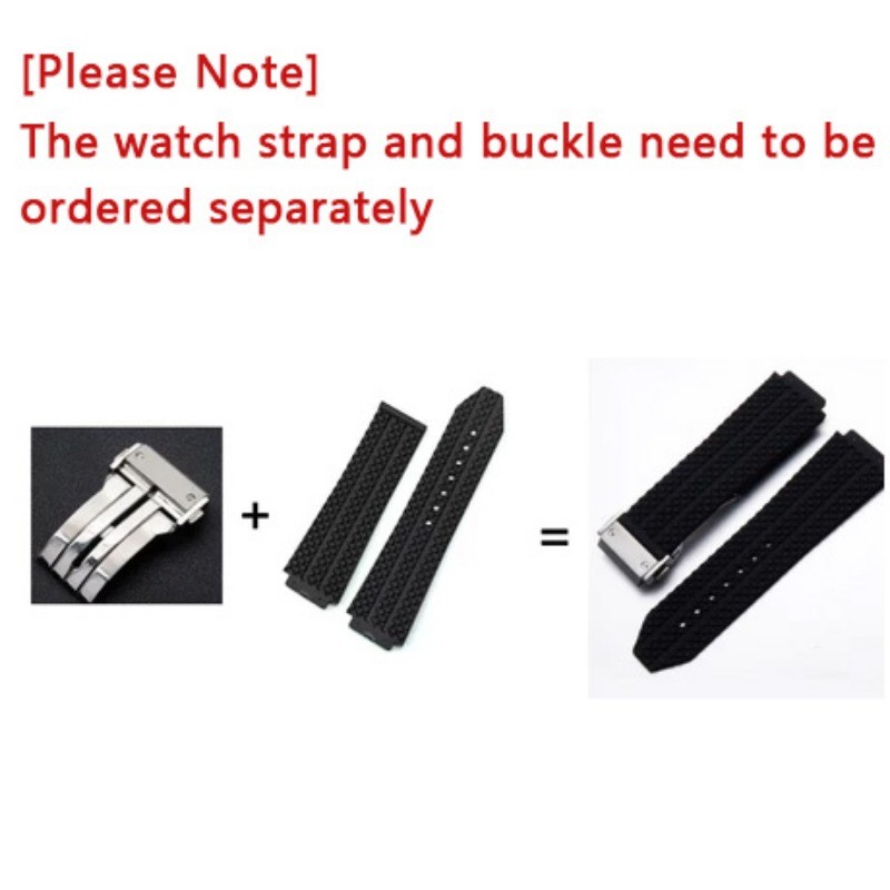 17x25mm Silicone Rubber Watch Band for Hublot Big Bang Replacement ...