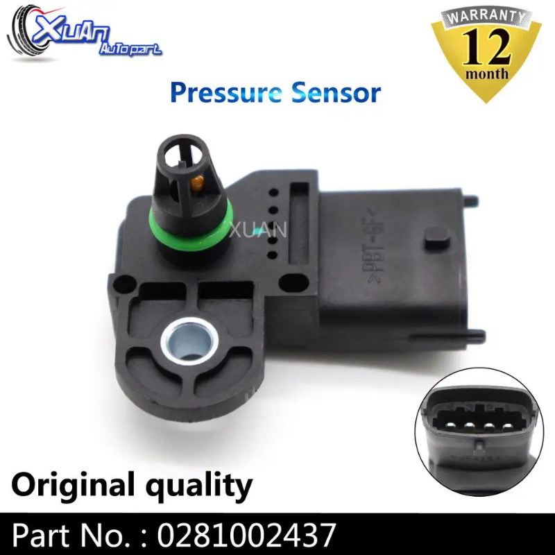 XUAN 0281002437 Boost Intake Air Turbo Manifold Pressure MAP Sensor For ...