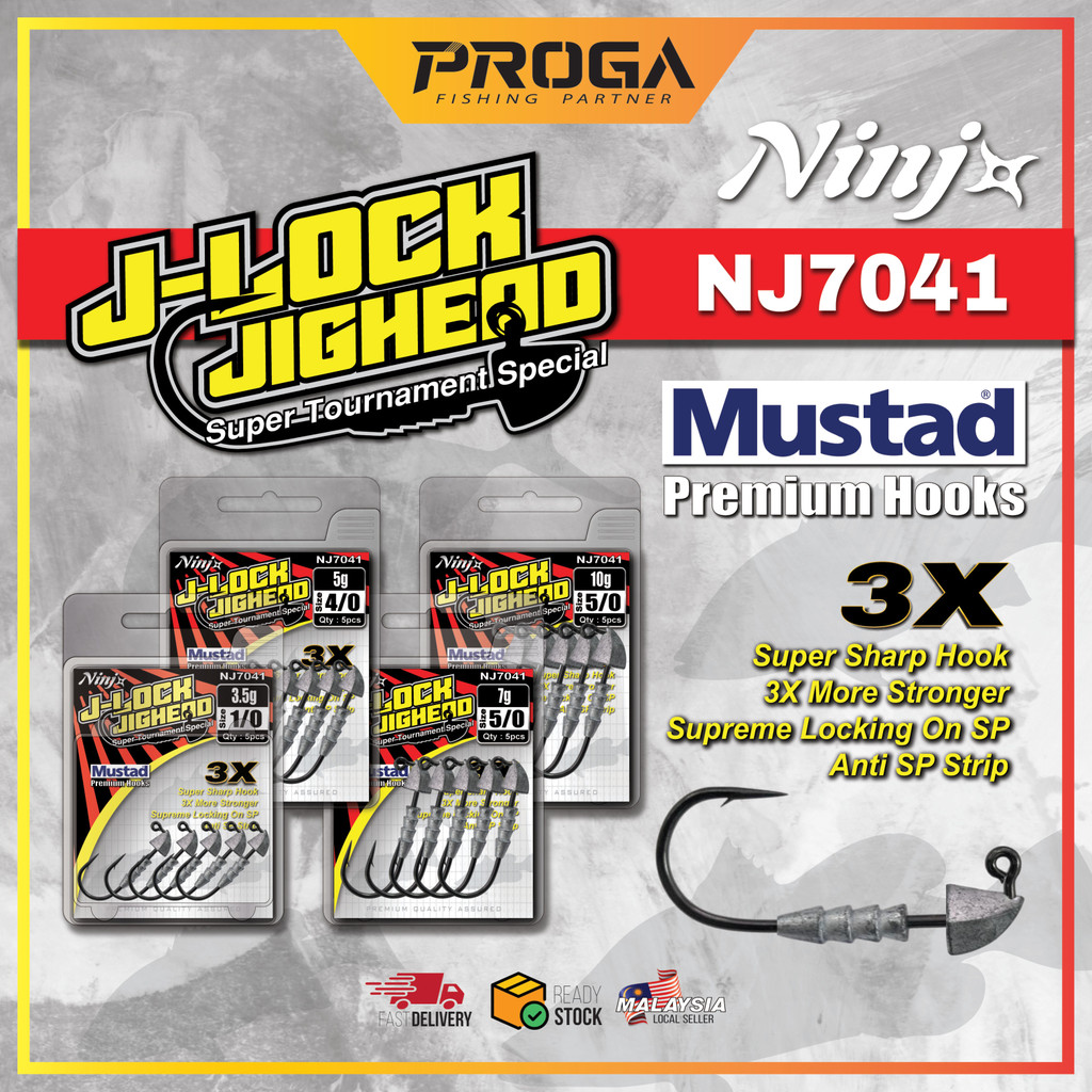 !!!NEW!!! NINJ+ J-LOCK JIGHEAD SUPER TOURNAMENT SPECIAL•MUSTAD PREMIUM HOOK!!!!!!!! | Shopee ...