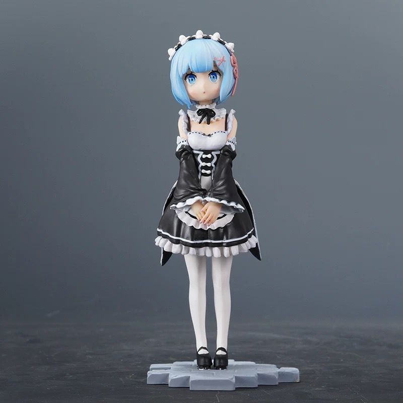 Lovely Pvc Rem And Ram Childhood Figures Eye-catching Girl Models Anime ...