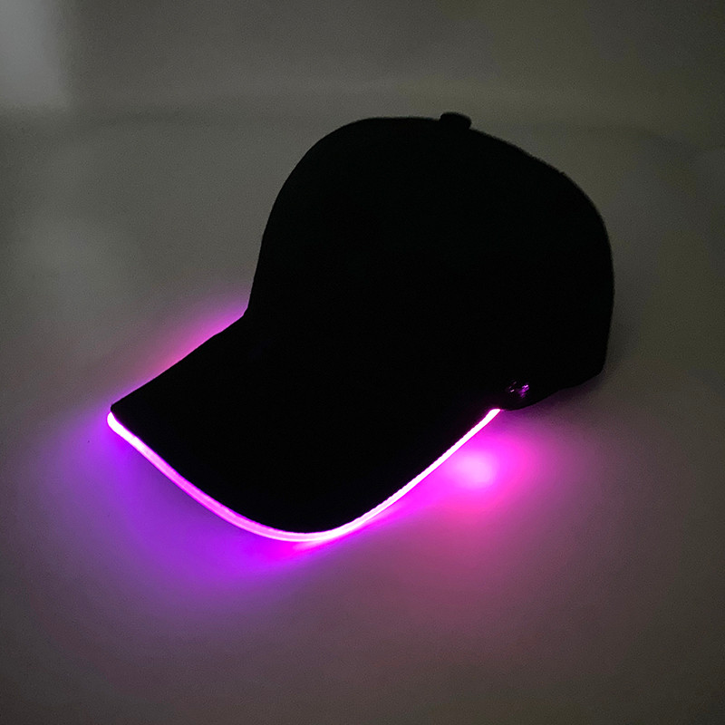 LED Luminous Hip Hop Rap Cap Trendy Light Up Glowing Baseball Hat DJ ...