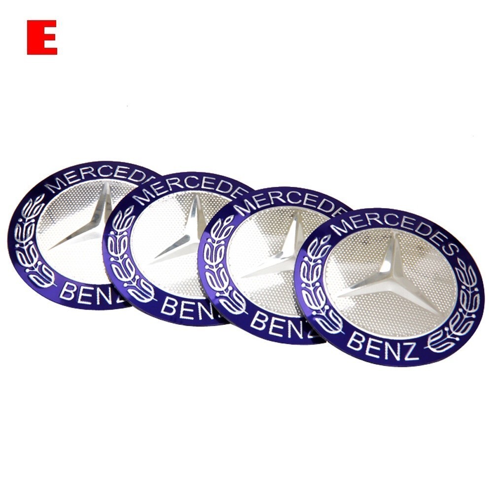 4Pcs/Set 56mm Car Wheel Hub Caps Emblem Decoration for Mercedes Benz ...