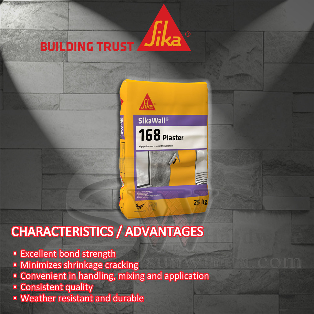 SIKA SikaWall®-168 Plaster/SIMEN PLASTER 168 UNTUK DINDING/SIKA 168 ...