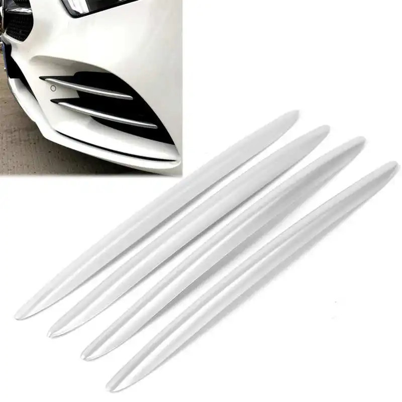 4PCS Car Front Corner Mesh Grill Strip Trim Molding Replacement A-Class ...