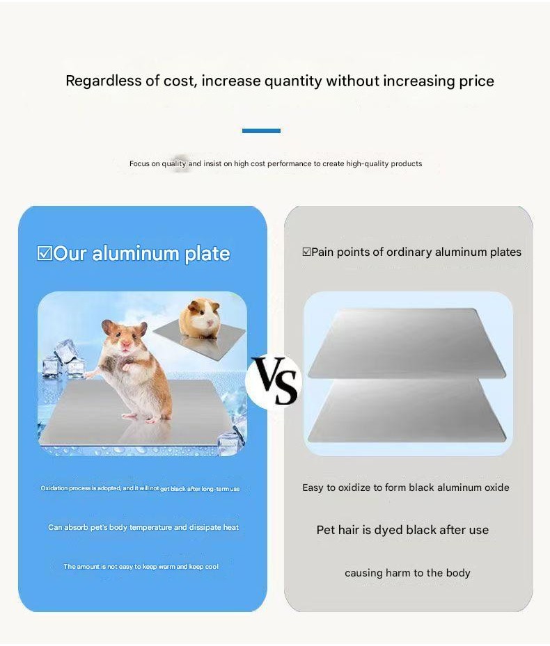 Rabbit Aluminium Cooling Plate Pet instant cooling pad Cooling Bed ...