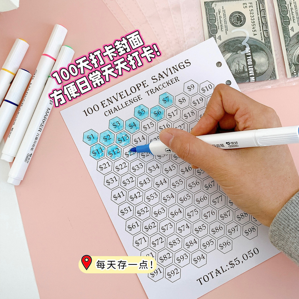100 Envelope Savings Challenge Buku Simpanan Duit Saving Challenge Buku ...