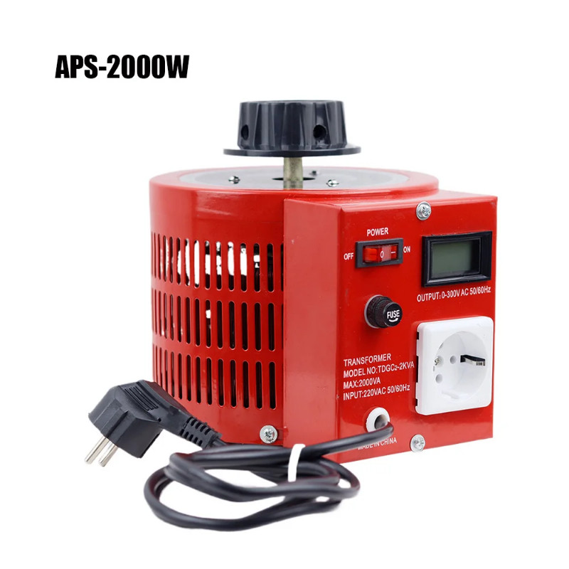 APS-2000W 2 KW 220V Variac Variable Transformer Voltage Regulator single-phase adjustable 0-300V ...