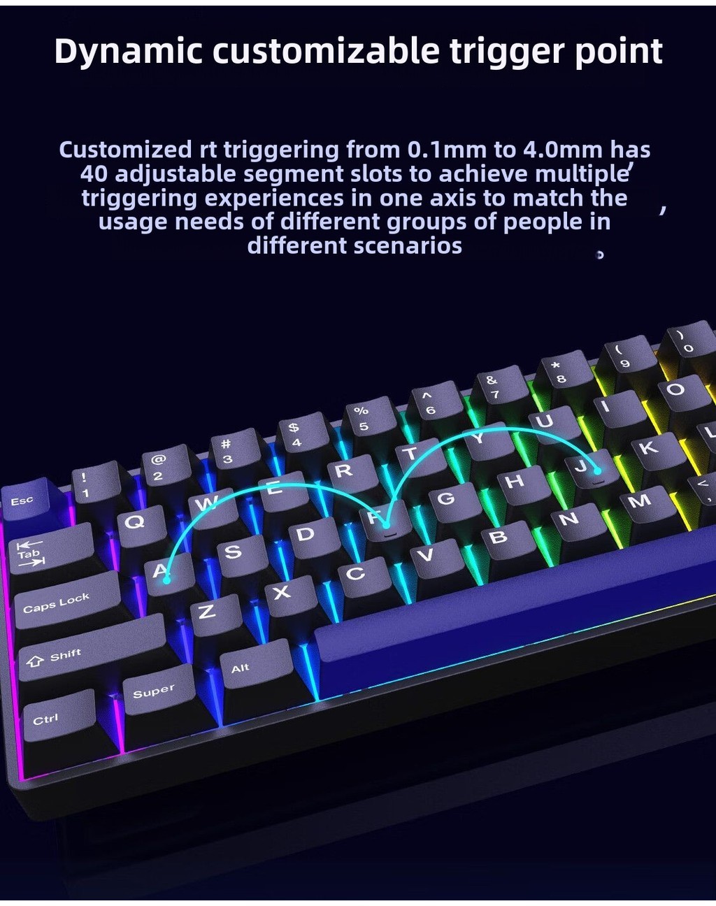 KZZI G68 SE Magnetic Switch Wired Mechanical Keyboard Customized RGB Light Tray-mount Full-key ...
